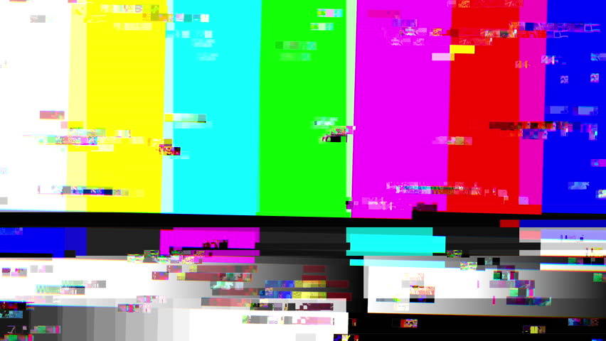 tv color bars digital malfunction loop Stock Footage Video (100% ...