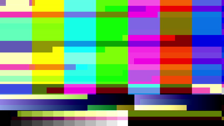 Tv Color Bars Digital Malfunction Loop Stock Footage Video (100% ...