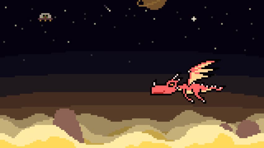 animation pixel art dragon fly Stock Footage Video (100% Royalty-free ...