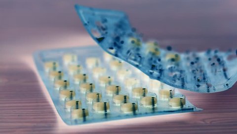 Various Pills Wraps On Wooden Shelf Stock Footage Video (100% Royalty ...