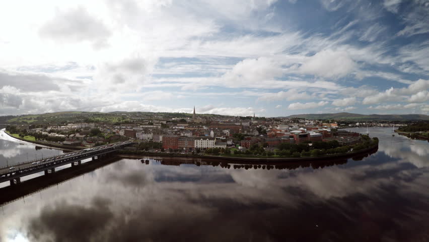 Aerial View of Derry with Stock Footage Video (100% Royalty-free ...