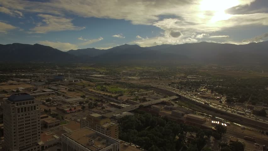 Aerial Colorado Colorado Springs 4k Stock Footage Video (100% Royalty ...
