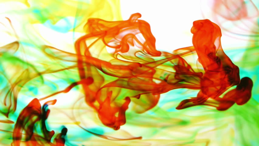 Colored Inks Mixing in Liquid Stock Footage Video (100% Royalty-free ...