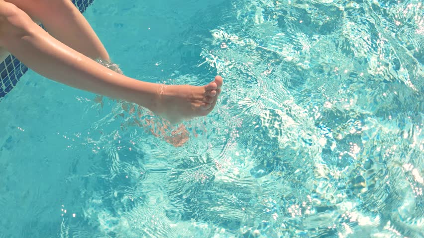 Legs of Woman in Water. Stock Footage Video (100% Royalty-free ...