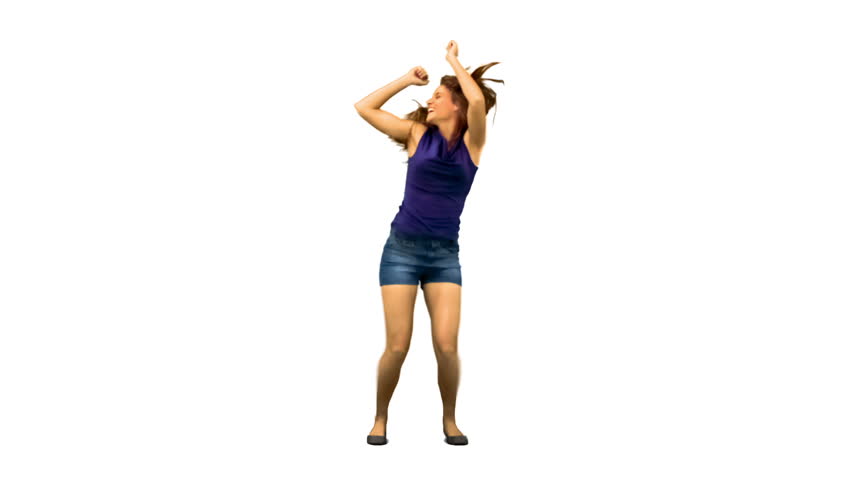 Woman Dancing Around in Slow Stock Footage Video (100% Royalty-free ...