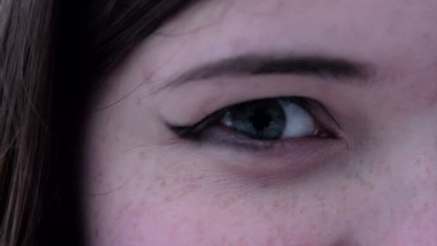 Human Eye Closeup Eye Blinking Stock Footage Video (100% Royalty-free ...
