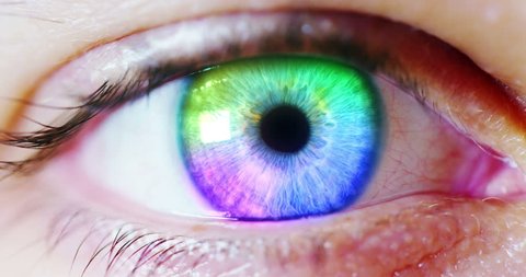 Perfect Mix Color Eye Macro Sterile Stock Footage Video (100% Royalty ...