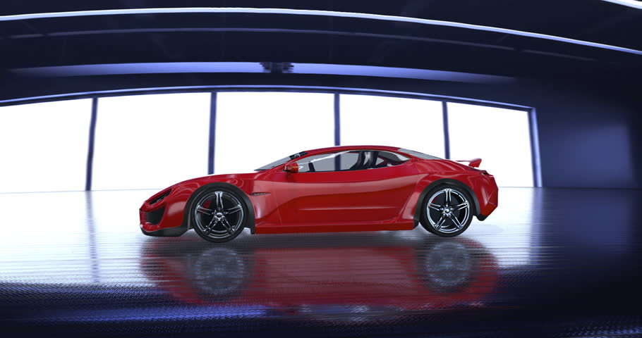 Sports Car Animation with Futuristic Stock Footage Video (100% Royalty ...