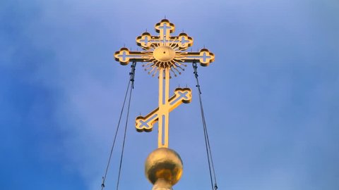 Religious Cross Loopable Sky Background Stock Footage Video (100% ...