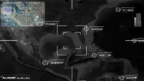 World Map Scanning Stock Footage Video (100% Royalty-free) 23338357 ...