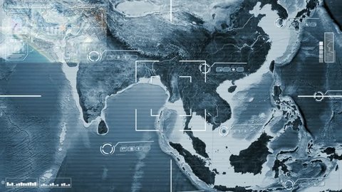 World Map Scanning Stock Footage Video (100% Royalty-free) 23338390 ...