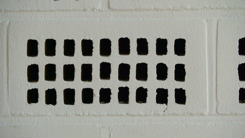 Closer Look Holes Brick Walls White Stock Footage Video (100% Royalty ...