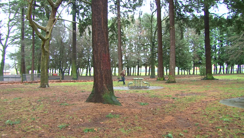 Man Running Behind Trees Reappears Stock Footage Video (100% Royalty ...