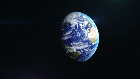 Realistic Earth Rotating Stock Footage Video (100% Royalty-free ...