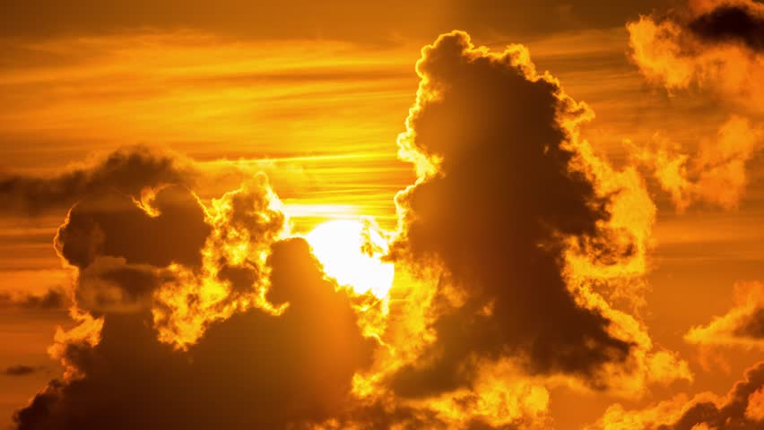 Sunrise Sun Rising Behind Dramatic Stock Footage Video (100% Royalty ...