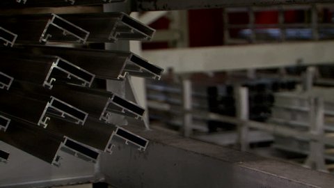 Aluminium Extrusion Profiles Warehouse Stock Footage Video (100% ...