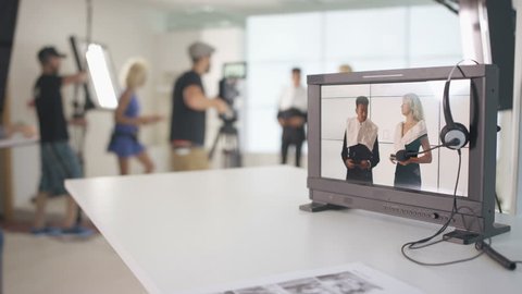 4k Behind Scenes Tv Film Production Stock Footage Video (100% Royalty ...