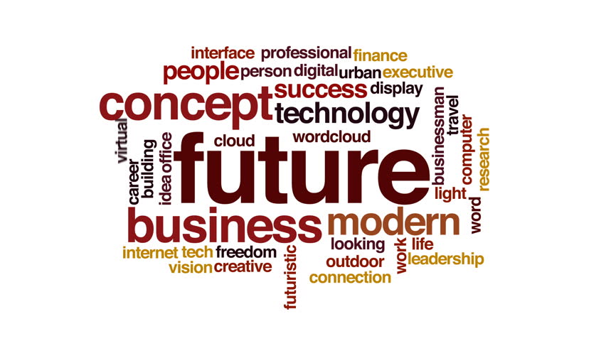 Future Animated Word Cloud, Text Stock Footage Video (100% Royalty-free ...