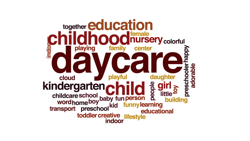 daycare animated word cloud text design Stock Footage Video (100% ...