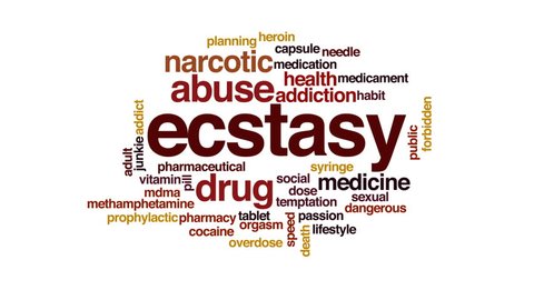 Ecstasy Animated Word Cloud Text Design Stock Footage Video (100% ...