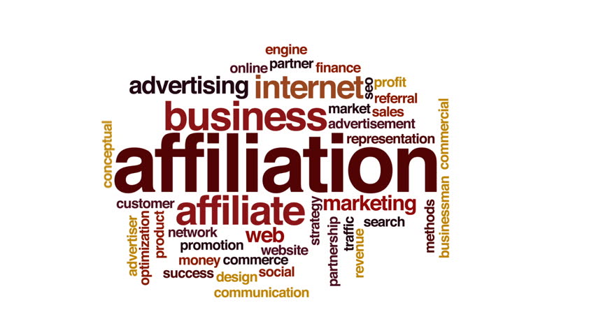 affiliation animated word cloud text design Stock Footage Video (100% ...
