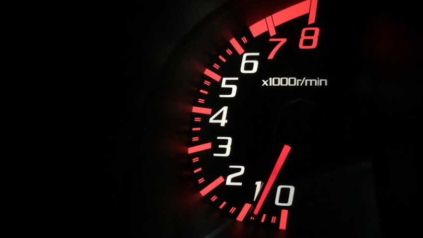 car rpm meter while revving engine Stock Footage Video (100% Royalty ...