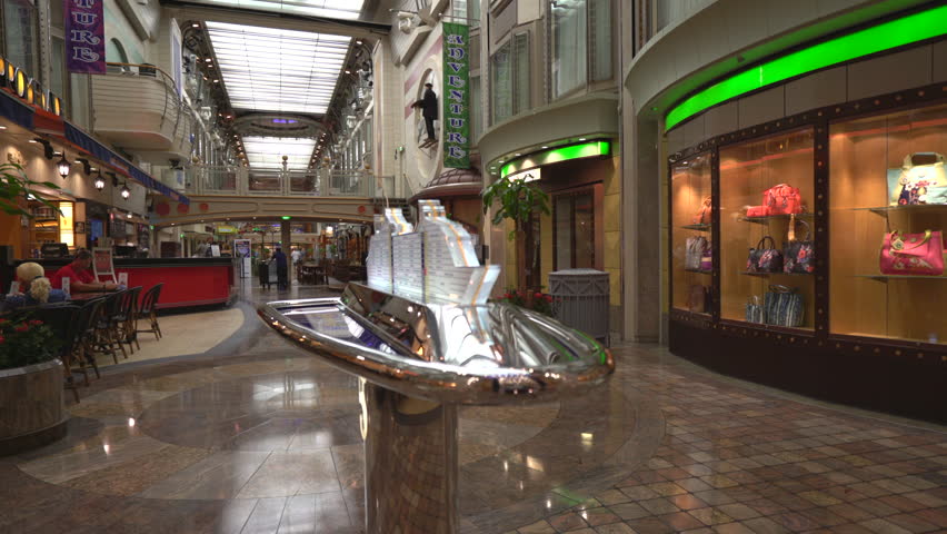 Cruise Ship Luxury Interior. Shops Stock Footage Video (100% Royalty ...