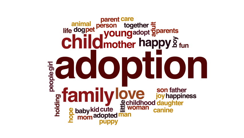 adoption animated word cloud text design Stock Footage Video (100% ...