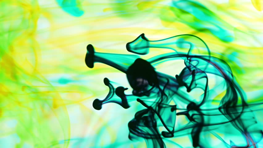 Inks Tendrils Mixing in Liquid Stock Footage Video (100% Royalty-free ...