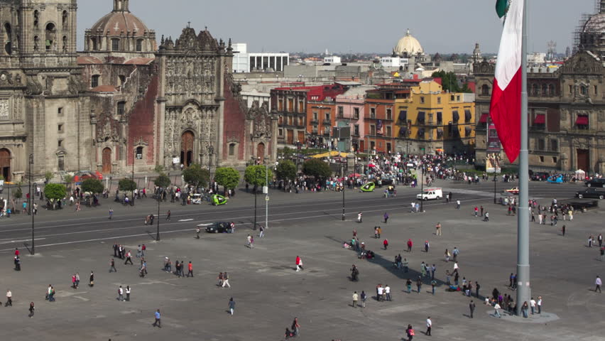 Time-lapse of the Zocalo in Stock Footage Video (100% Royalty-free ...