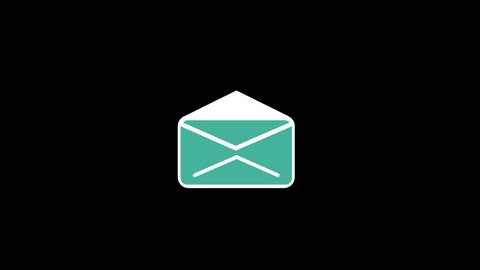 Envelope 3d Animated Icon On Transparent Stock Footage Video (100% ...