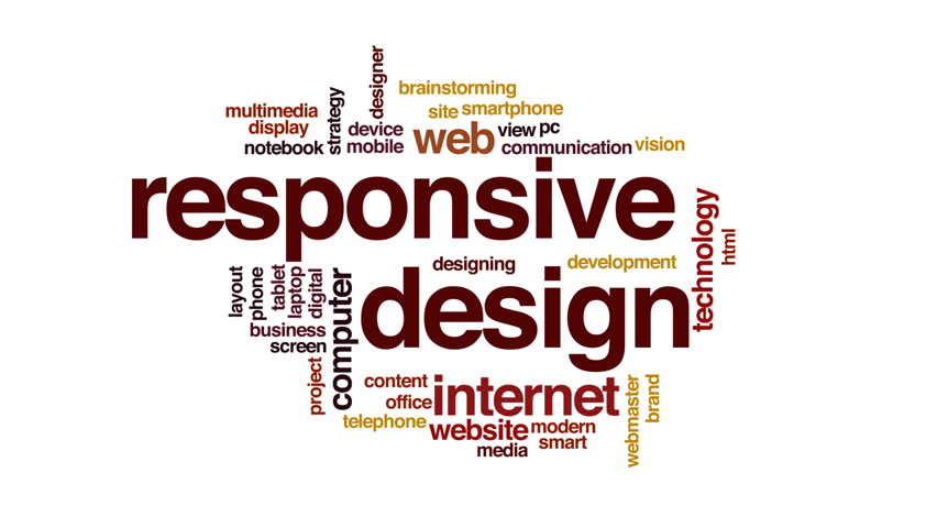 Responsive Design Animated Word Cloud, Stock Footage Video (100% ...