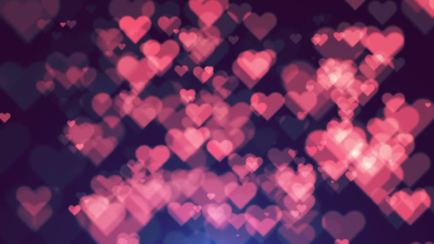 abstract blurred hearts animation background Stock Footage Video (100% ...