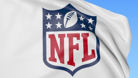 Closeup Waving Flag National Football League Stock Footage Video (100% ...