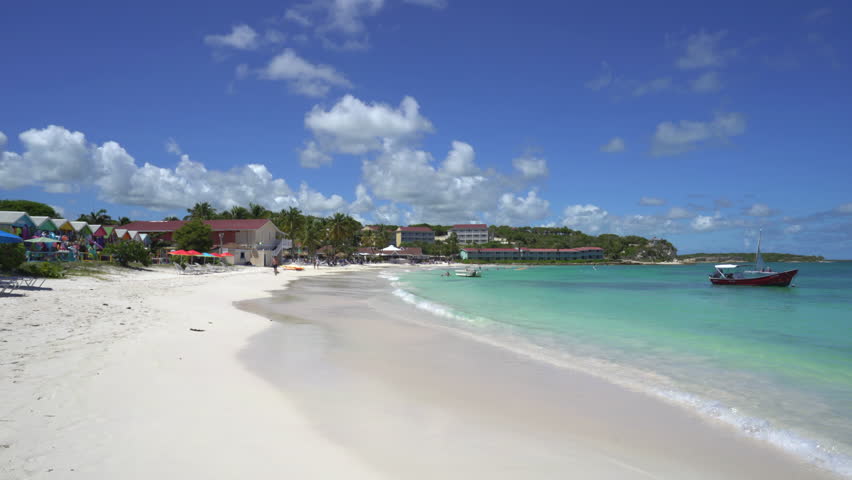 Tropical Caribbean Beach Scene - Stock Footage Video (100% Royalty-free ...