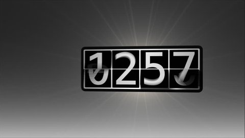 Counter Departure Board Flipping Numbers Fast Stock Footage Video (100% ...