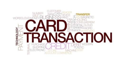 Card Transaction Animated Word Cloud Text Stock Footage Video (100% ...