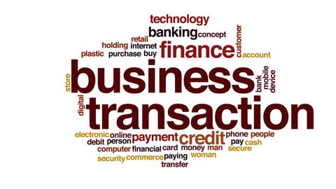 Business Transaction Animated Word Cloud Text Stock Footage Video (100% ...