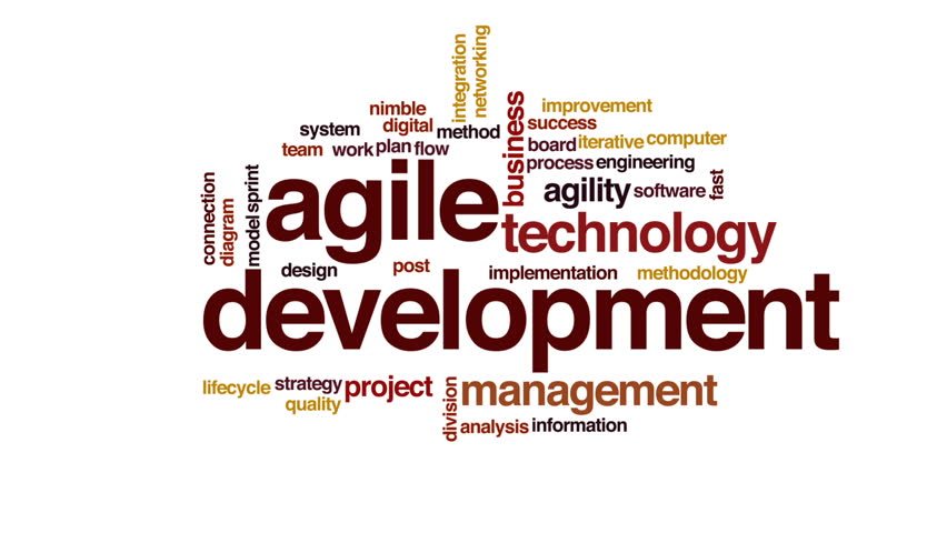 agile development animated word cloud text Stock Footage Video (100% ...