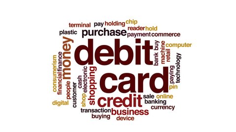 Debit Card Animated Word Cloud Text Stock Footage Video (100% Royalty ...