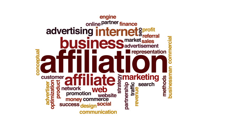 affiliation animated word cloud text design Stock Footage Video (100% ...