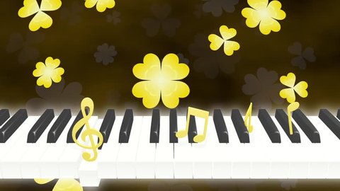 Piano Note Clover Loop 2 Pattern Stock Footage Video (100% Royalty-free ...