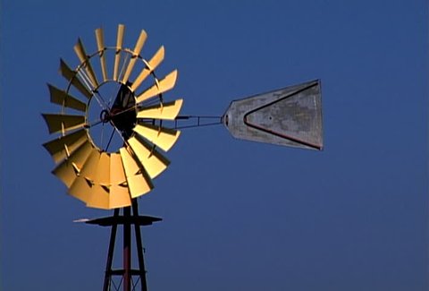 Farm Windmill Turning Stock Footage Video (100% Royalty-free) 2373176 ...