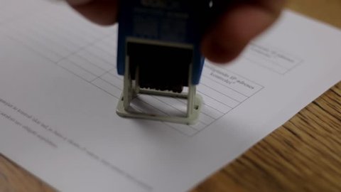File Copy Stamp Stamping Document Stamp Stock Footage Video (100% ...