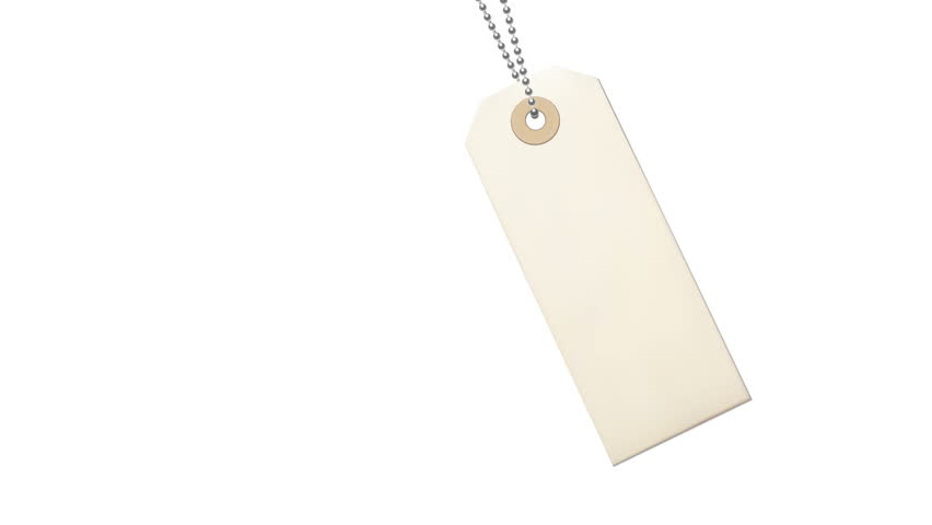 Animation Blank White Tag Steel Chain Stock Footage Video (100% Royalty ...