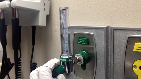 Visual Hospital Wall Oxygen Flow Meter Stock Footage Video (100% ...