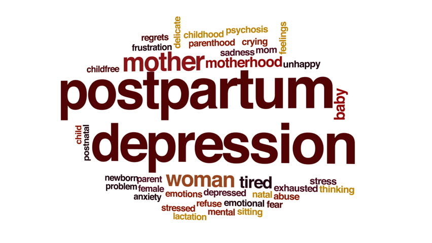 Postpartum Depression Animated Word Cloud, Stock Footage Video (100% ...