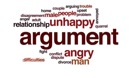 Argument Animated Word Cloud Text Design Stock Footage Video (100% ...