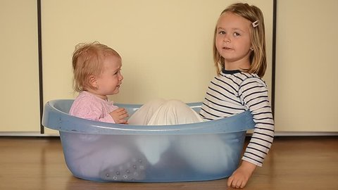 Two Sister Bathtub Stock Footage Video (100% Royalty-free) 2378900 ...