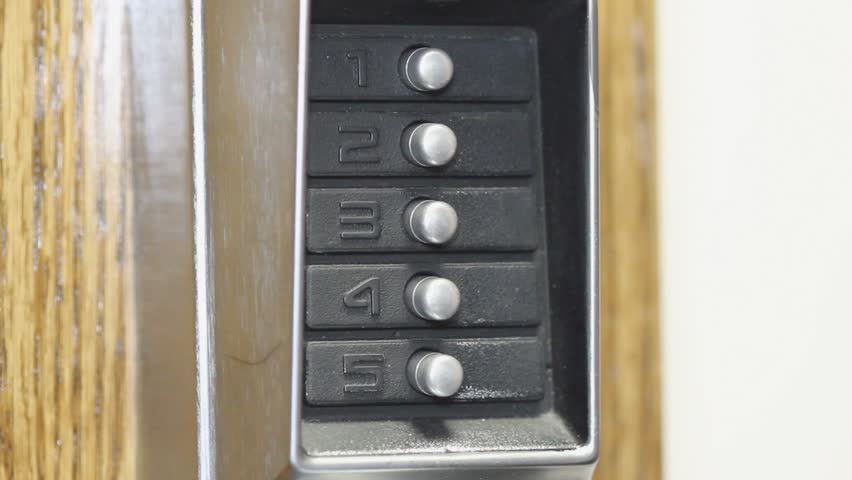 push button door combination lock buttons Stock Footage Video (100% ...